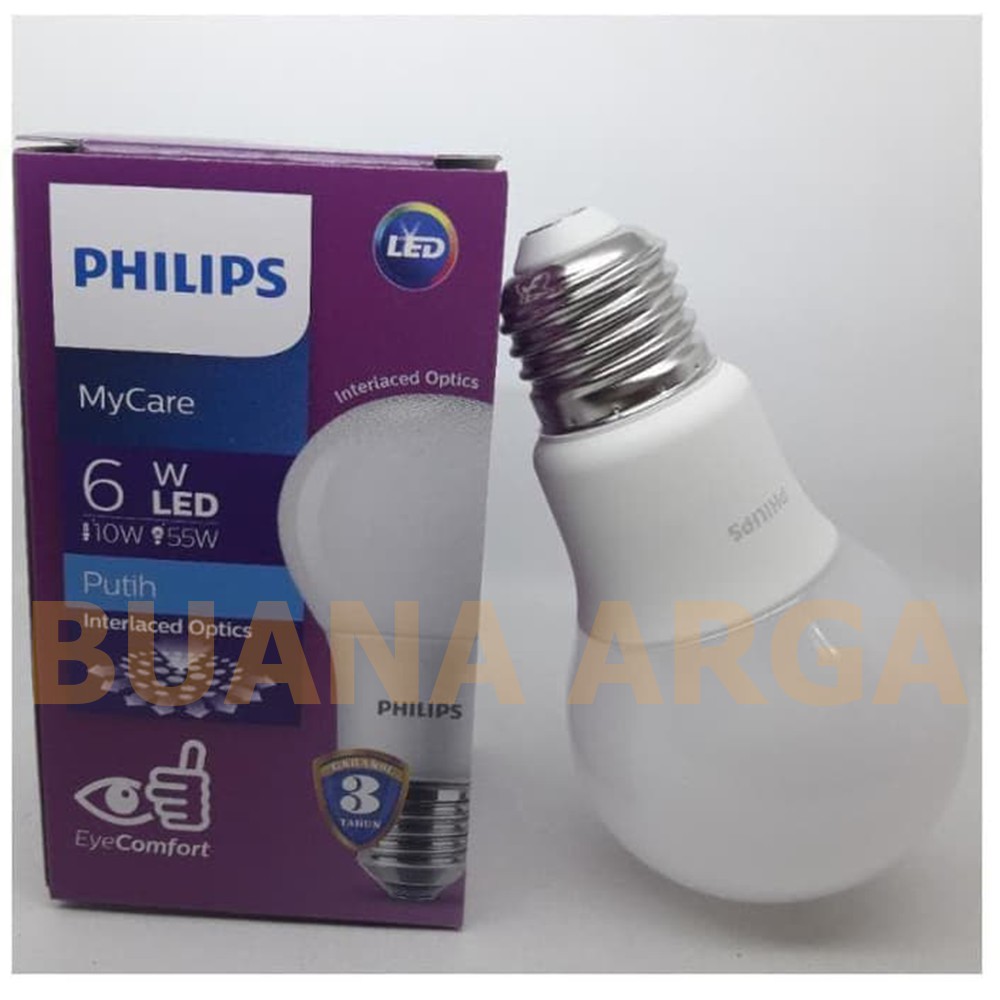 Jual PHILIPS LAMPU LED 6 WATT, 6WATT, 6W, 6 W PUTIH | Shopee Indonesia