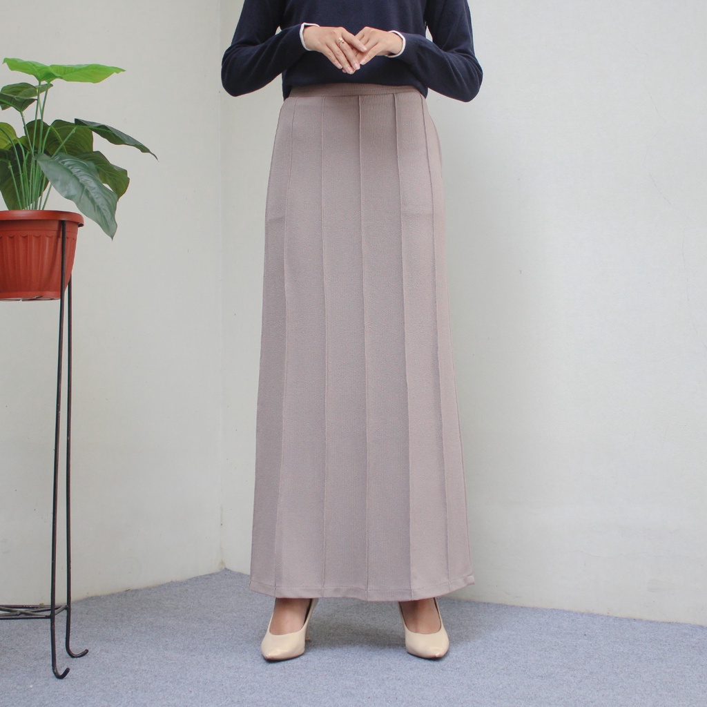 Jual Dostifashion Naya Span / Rok Kerja Hitam / Rok Kuliah Hitam / Rok ...