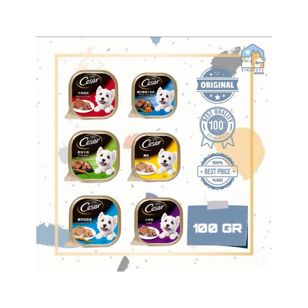 Jual CESAR DOG WETFOOD 100 GR // MAKANAN BASAH ANJING | Shopee Indonesia