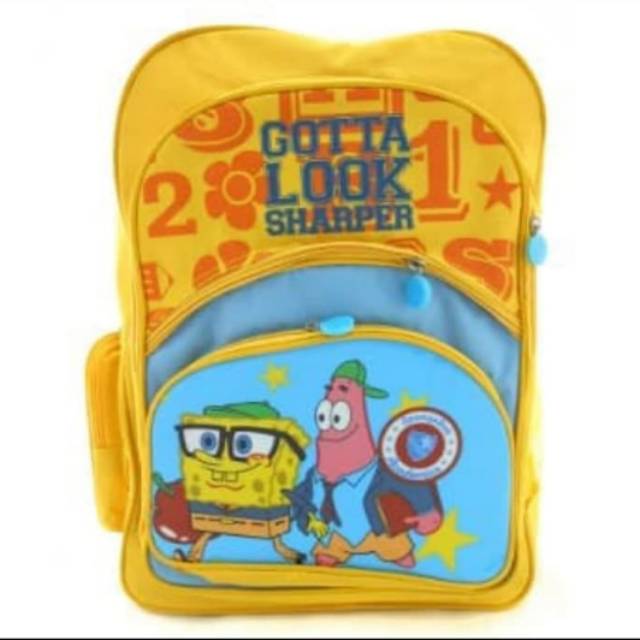 Jual SALE Tas Sekolah Spongebob Tas Ransel Sekolah Spongebob Backpack ...