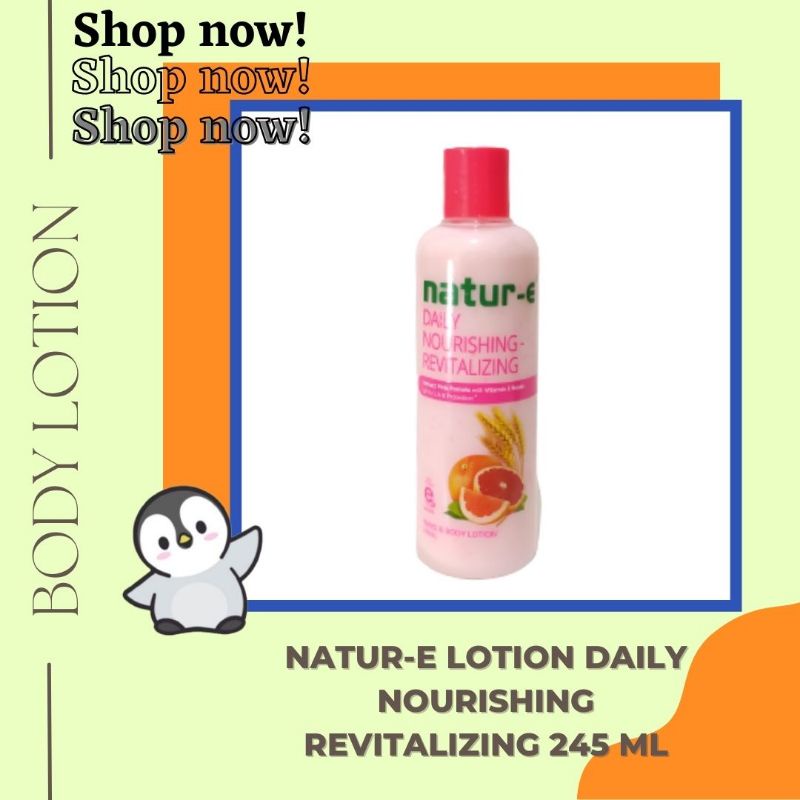 Jual Natur-e Lotion Daily, Hand Body Lotion Nourishing Revitalizing 245ml / 245 ml | Shopee ...
