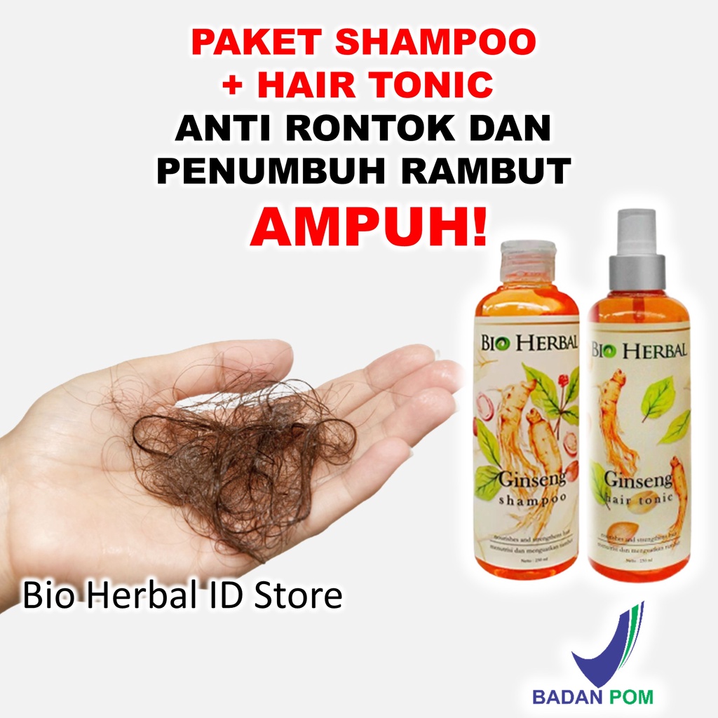 Jual Obat Rambut Rontok Paket Ginseng Shampoo dan Hair Tonic B3C ...