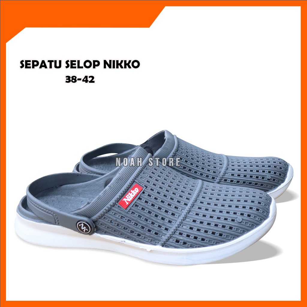 Jual NOAH - Sepatu Selop NIKKO 38-43 / Sepatu Karet Pria / Sepatu Slip ...