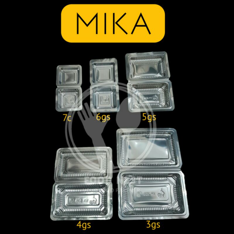Jual [ ISI 100 PC] MIKA KLEPON 7C MIKA MAKANAN BENING TRANSPARAN MIKA ...