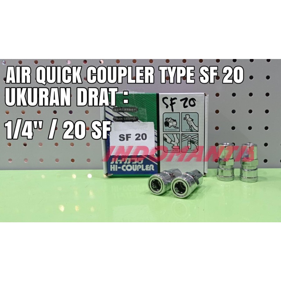 Jual SF20 - Quick Coupler Coupling Sambungan selang Kompresor SF20 ...