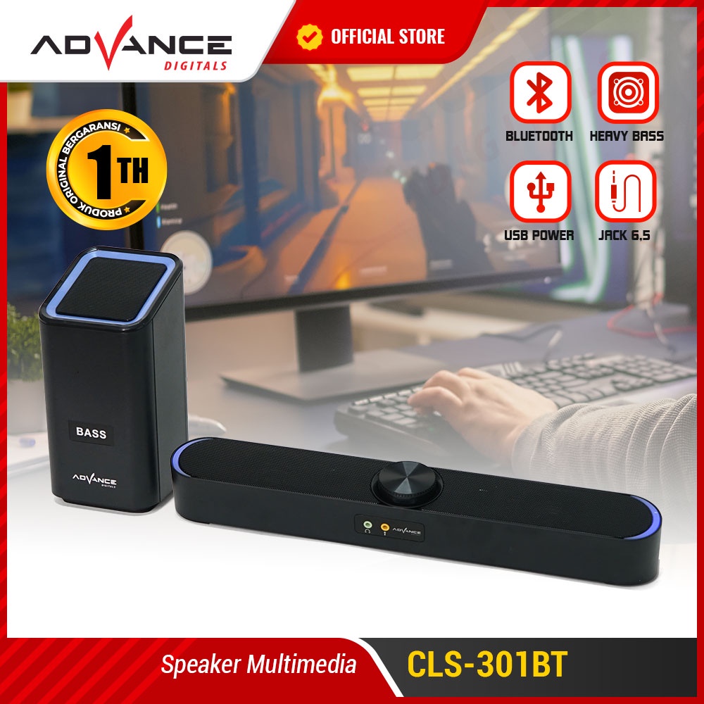 Jual Advance Digitals CLS-301BT Soundbar Multimedia Speaker Subwoofer Bluetooth Bass | Shopee ...