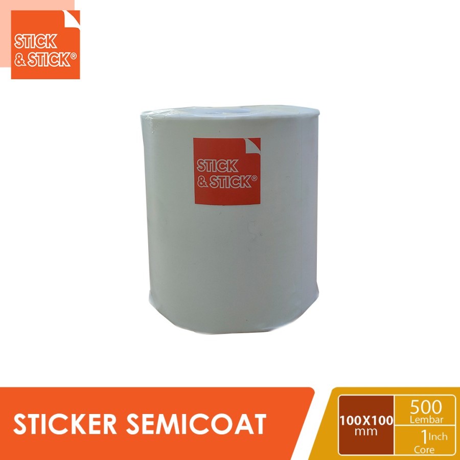 Jual Label Sticker SEMICOAT Barcode 100x100 mm 500 pcs Core 1 inch ...