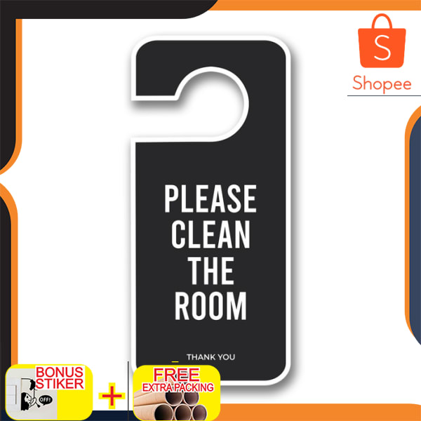 Jual please clean the room sign - door sign - sign system Elegan ...