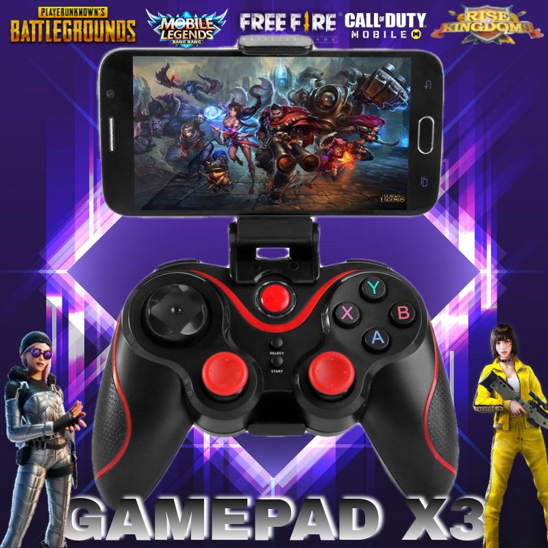 Jual GAMEPAD X3 BLUETOOTH STIK ANDROID/PC/PS3/TVBOX/SMARTTV | Shopee ...