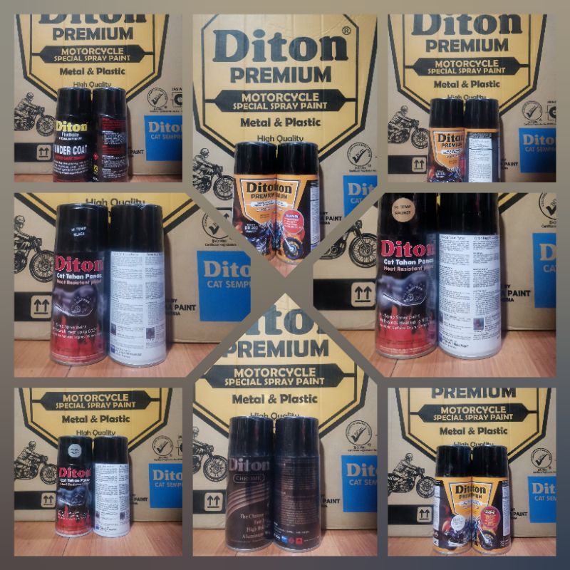 Jual cat Semprot Ditton premium HI-TEMP/Bunglon/CHOROME/TRANPARANT ...
