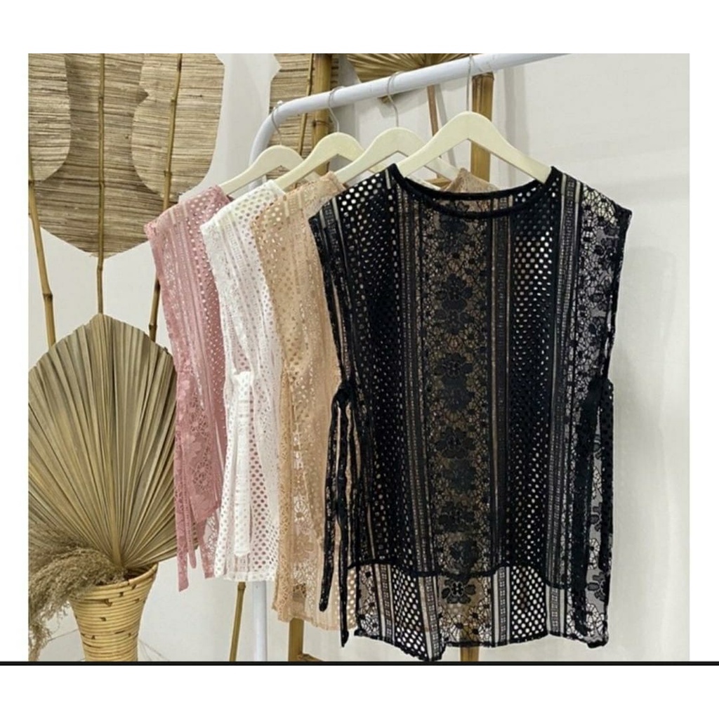Jual VEST BURKAT TALI PREMIUM/LACE BURKAT ROMPI WANITA/VEST BURKAT ...