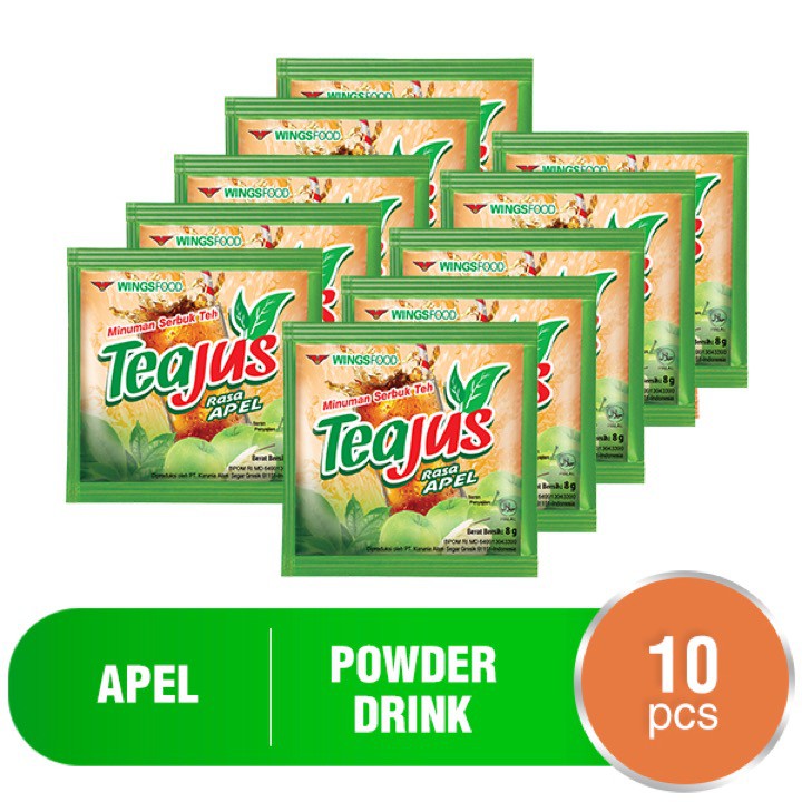 Jual Teajus Minuman Serbuk Teh Apel 80gr 10 Pcs | Shopee Indonesia