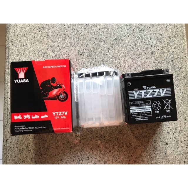 Jual Aki Kering Yuasa YTZ7V YTZ-7V Nmax Aerox N Max 12V 6 Ah | Shopee ...