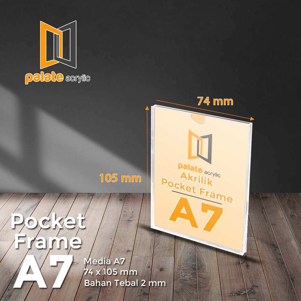 Jual ACRYLIC POCKET FRAME / AKRILIK THICKER / AKRILIK POCKET A7 2MM ...