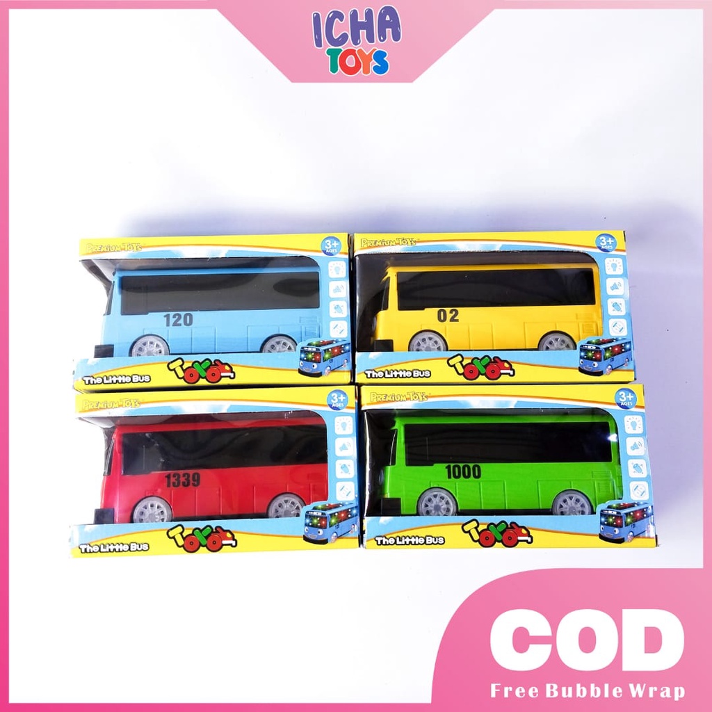 Jual Mobil Tayo The Little Bus / Bus Tayo Ada Lampu Dan Music | Shopee ...