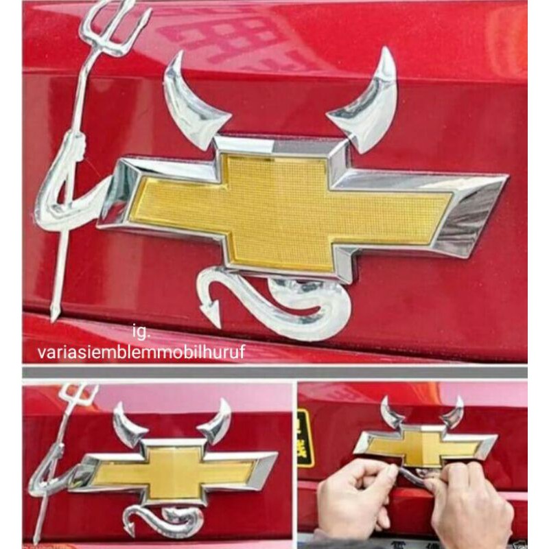 Jual Emblem logo mobil untuk hiasan logo DEVIL setan untuk toyota ...