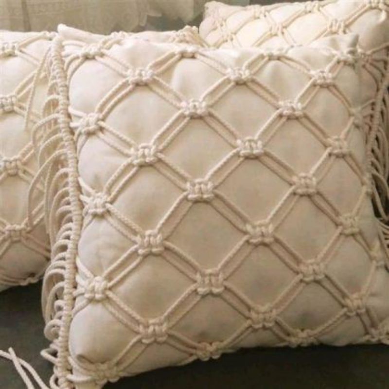 Jual Macrame cushion cover | Sarung bantal makrame 045 - 40x40cm ...