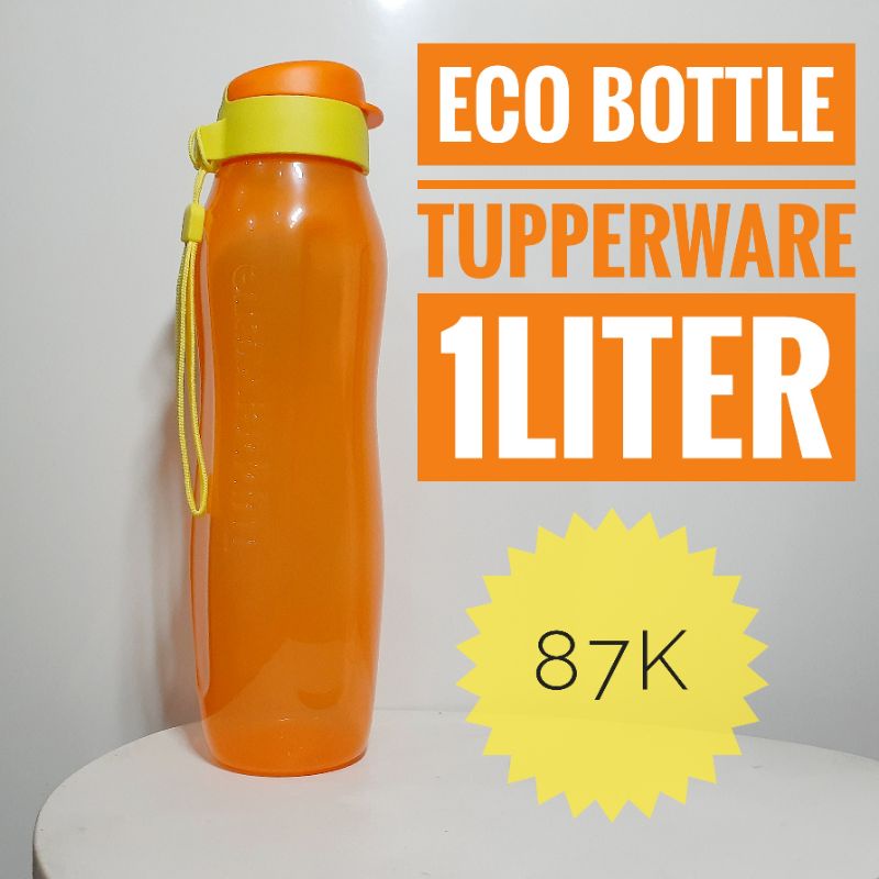 Jual Eco bottle 1liter tupperware (orange) | Shopee Indonesia