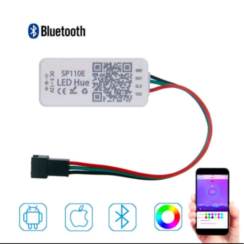 Jual SP110e Bluetooth Controller untuk led RGB WS2811 WS2812B | Shopee Indonesia