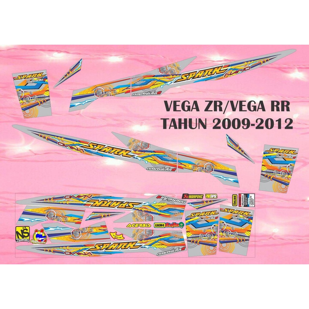 Jual STIKER MOTOR STRIPING DECAL VEGA ZR / VEGA R TAHUN 2009 - 2012 ...