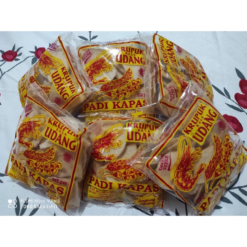 Jual Kerupuk Udang Asli Cap Padi Kapas 250 gram ( Ukuran Sedang ...