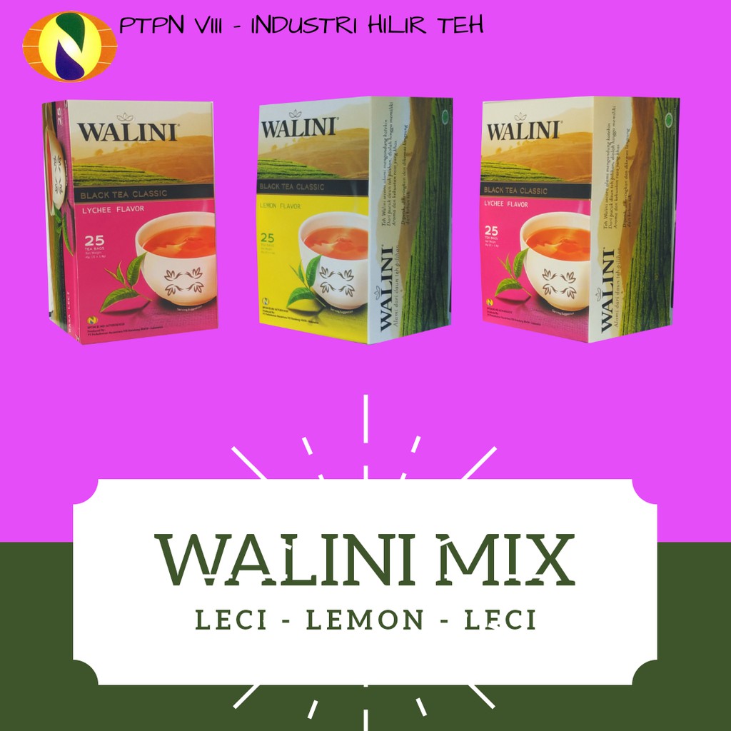 Jual Teh Walini Amplop mix ( leci 2 - lemon ) | Shopee Indonesia