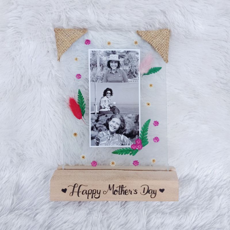 Jual Standing Frame Kaca Potrait with Pressed Flower | Frame Foto ...