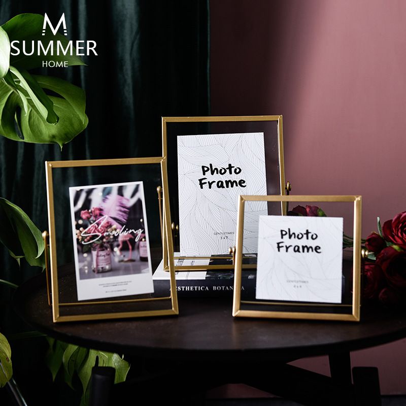 Jual Gold Metal Photo Frame Vintage Nordic Bingkai Foto bingkai frame ...
