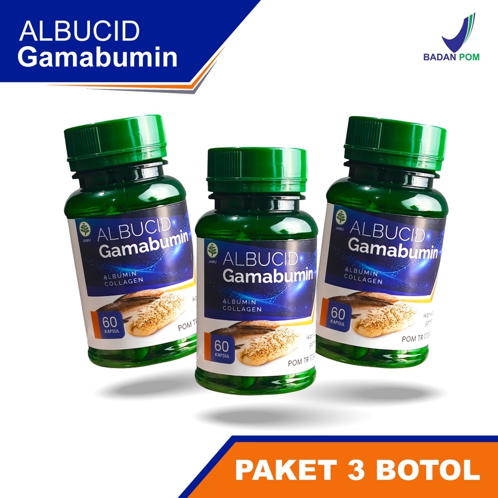 Jual Paket 3 Botol Kapsul ALBUCID Ekstrak Ikan Gabus Sari Kutuk Plus ...