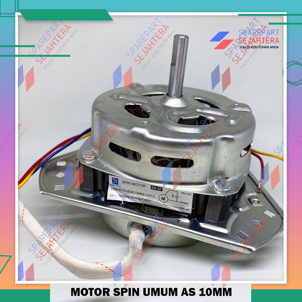 Jual MOTOR DINAMO SPIN PENGERING MESIN CUCI 2 TABUNG PANASONIC LG POLYTRON UMUM AS 10MM GULUNGAN ...