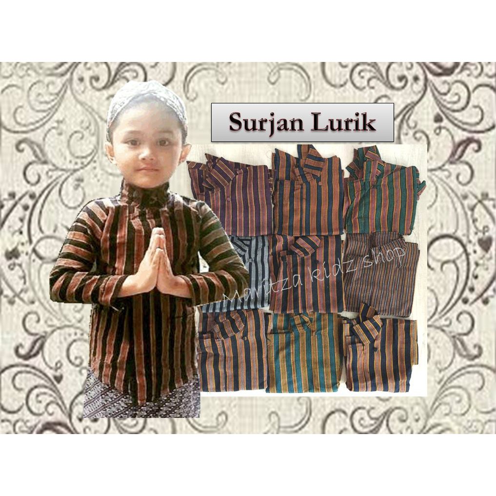 Jual Baju Adat Jawa Surjan Lurik Anak Kostum Adat Tradisional | Shopee Indonesia