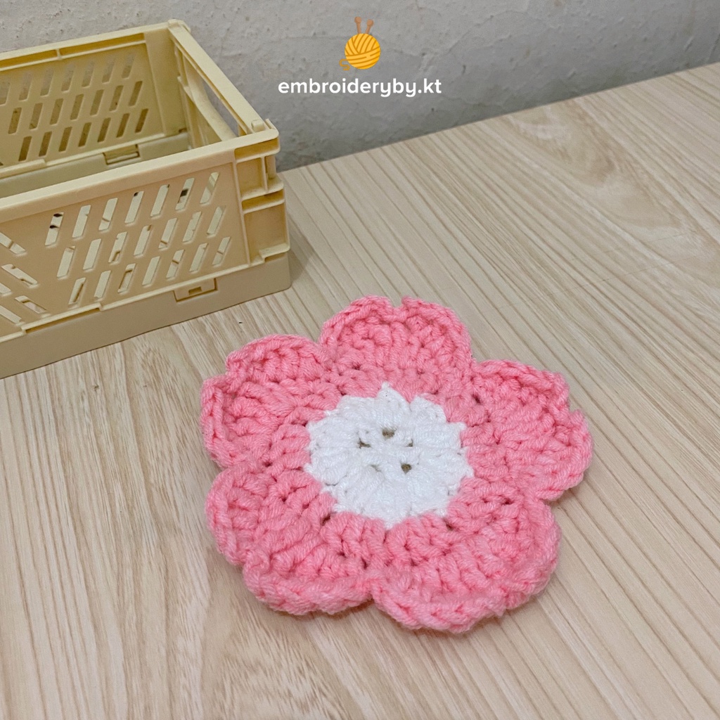 Jual Sakura Coaster / Tatakan Gelas Sakura / Coaster Crochet Ready ...