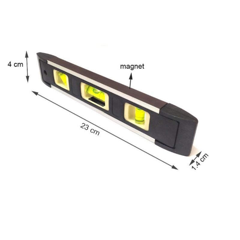 Jual waterpas magnet, water pass. waterpas torpedo 9 inchi | Shopee ...
