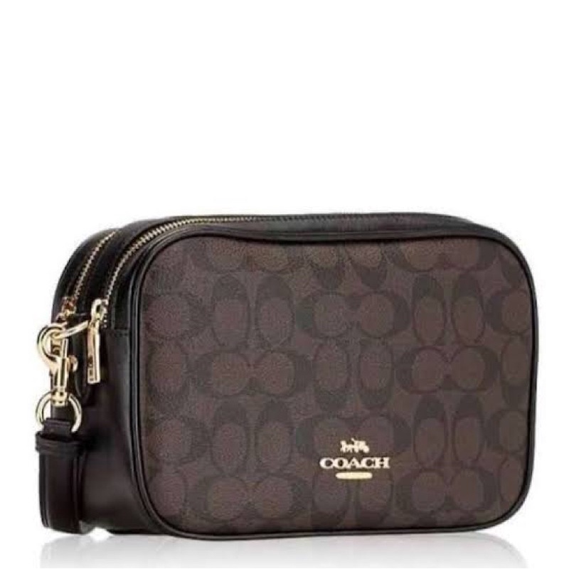Jual Coach F68168 Jes Crossbody In Signature Canvas Brown Black ...