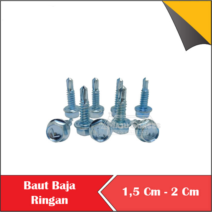 Jual Baut Skrup Sekrup Roofing Baja Ringan 1,5cm/2 CM CNP Reng 50 PCS | Shopee Indonesia