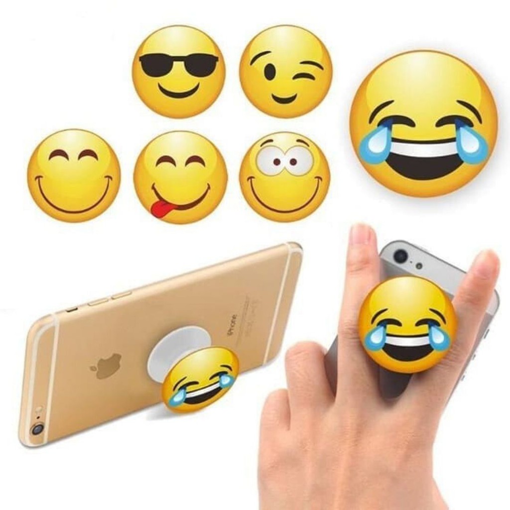 Jual PopSocket Emoticon - Pop Socket Emoji Smile Universal | Shopee ...