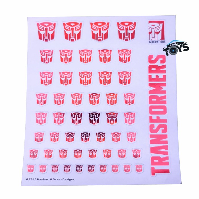 Jual Sticker Decal Logo Transformers Autobot Generations Hasbro ...