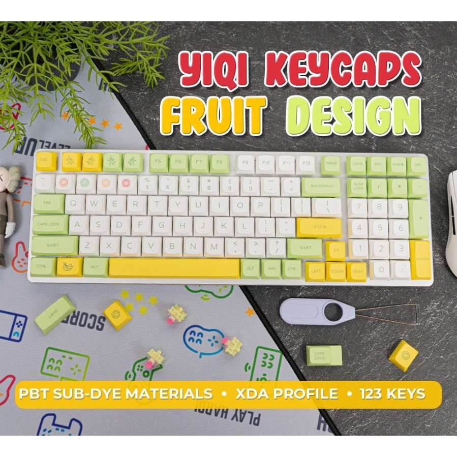Jual Yiqi Keycaps Fruit PBT Dye-Sub XDA Profile | Shopee Indonesia