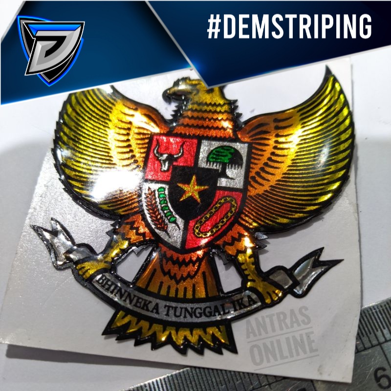 Jual stiker timbul emblem garuda merah putih sticker mobil motor ...