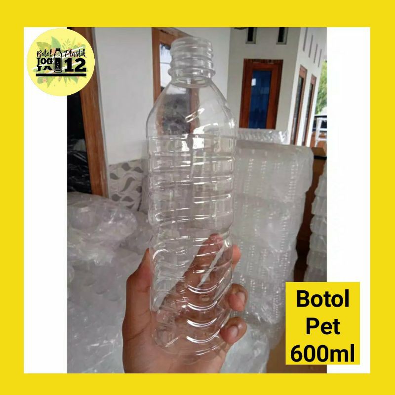 Jual 1Kg Muat 20Pcs Botol Pet 600ml Botol, Botol Plastik 600ml, Botol ...