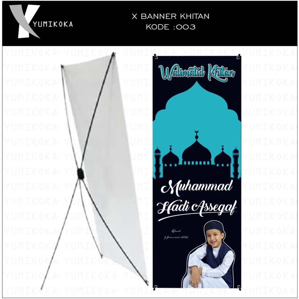 Jual XBANNER BANNER BANER BENER SPANDUK KHITAN PERNIKAHAN WISUDA 003 ...