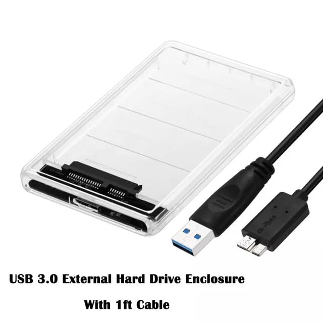 Jual Casing Hardisk External HDD SSD External Case 2.5" USB 3.0 SATA Transparan | Shopee Indonesia