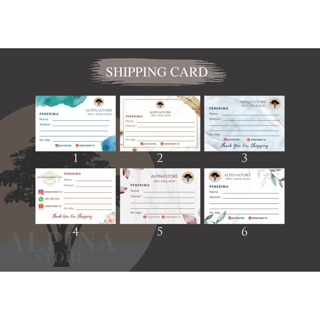 Jual SHIPPING CARD OLSHOP / SHIPPING CARD / CARD / LABEL PENGIRIMAN ...