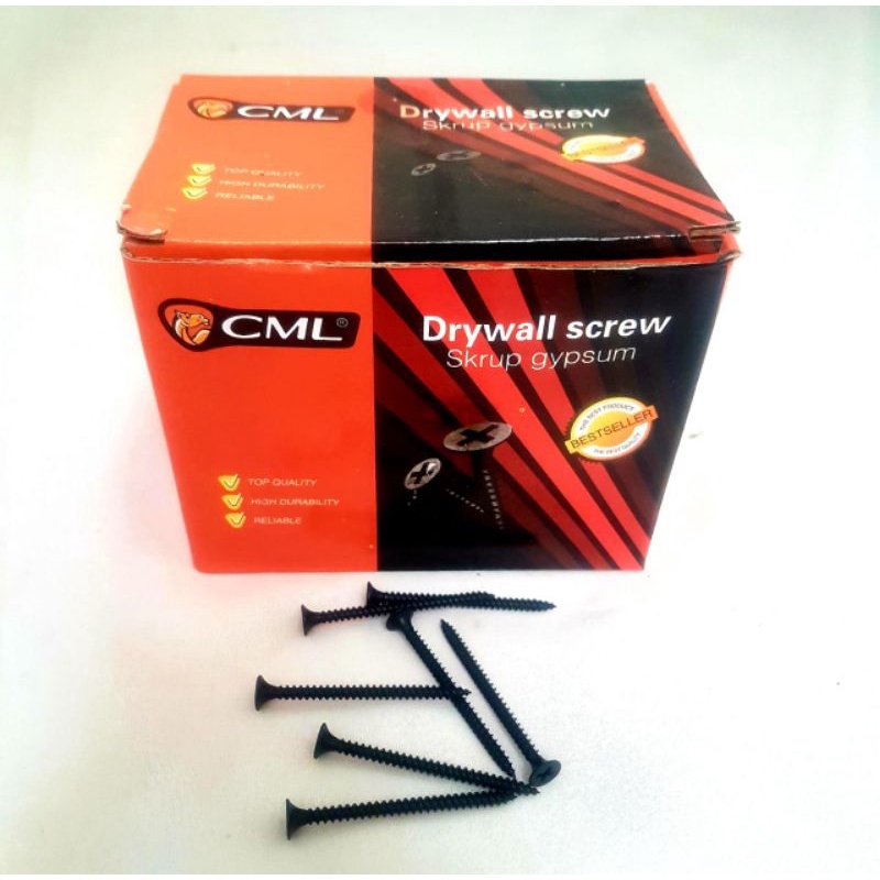 Jual Paku skrup / sekrup hitam tebal 6x2 inch Camel, drywall screw 5cm ...