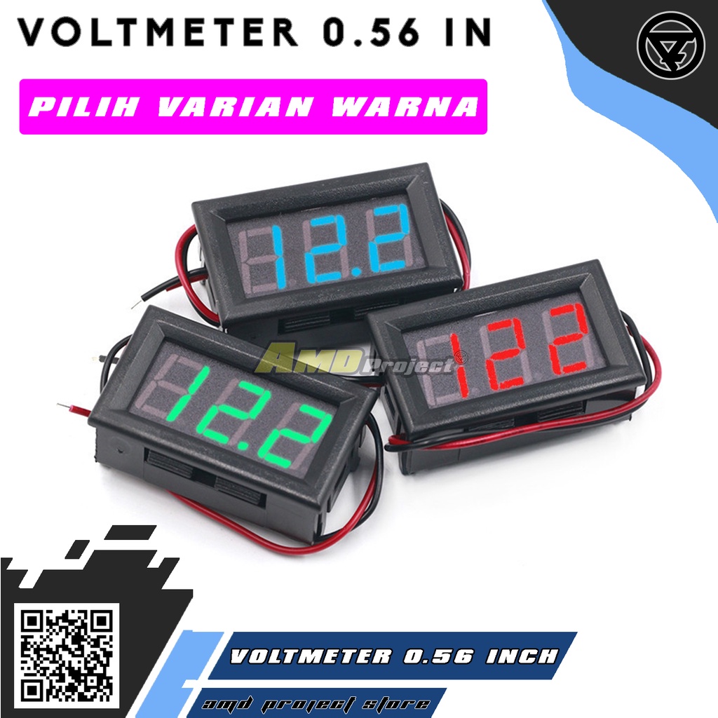 Jual Voltmeter DC 4,5-30V Digital Volt Meter 0.56 Inch 2 Kabel Display ...