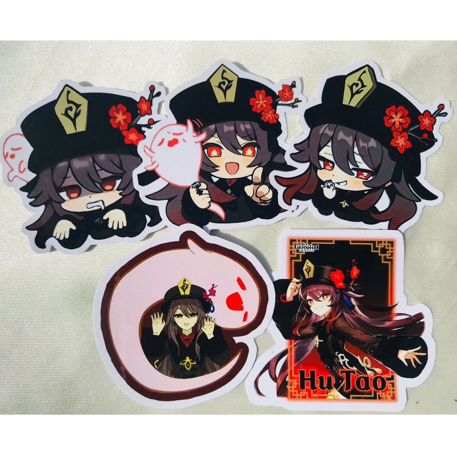 Jual Stiker Hu Tao Wangy Genshin Impact Gaming Anime Character Sticker ...