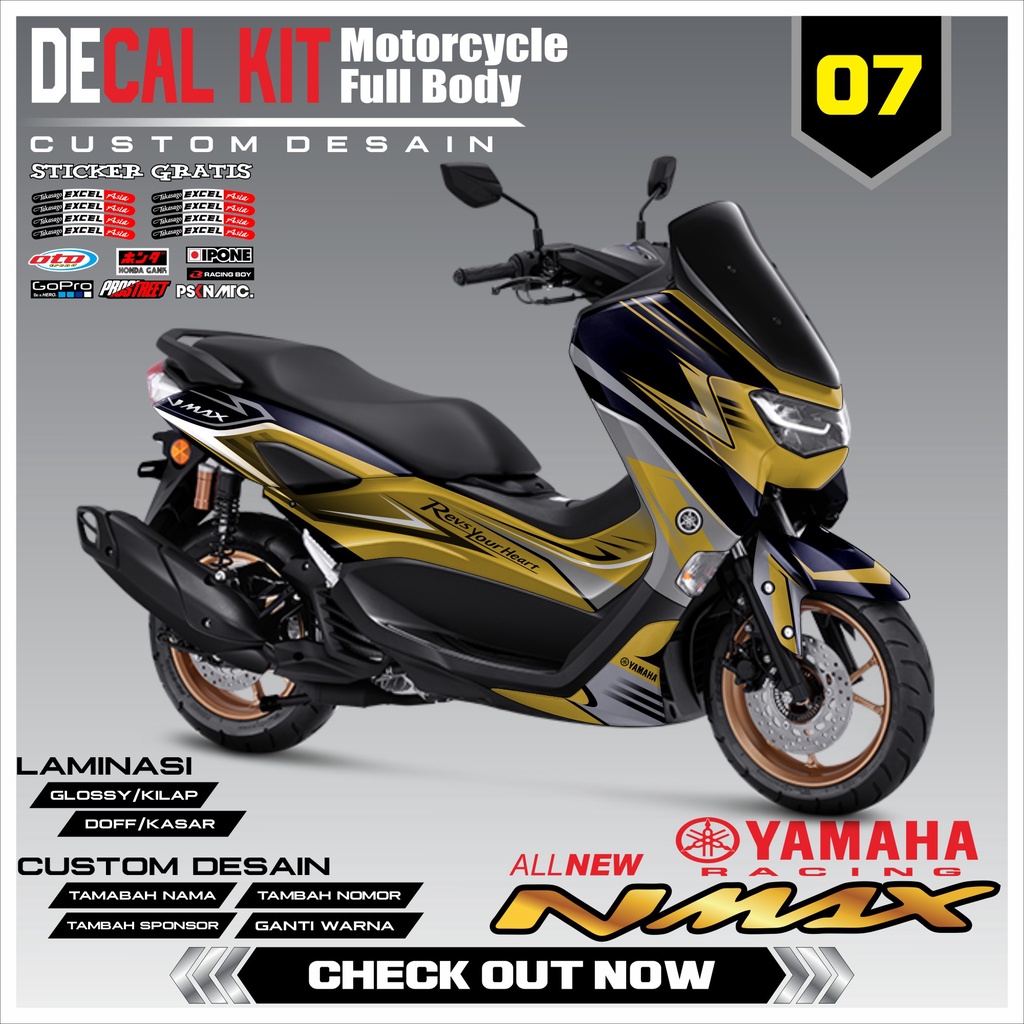 Jual Decal NMAX NEW 2021 - Dekal Stiker Striping Fullbody Fullblock ...