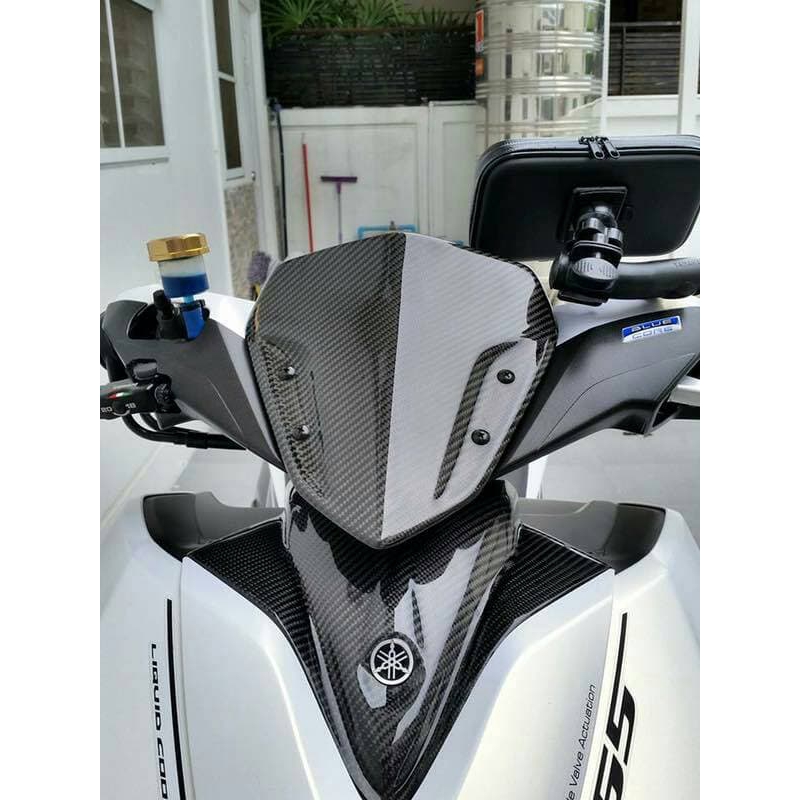 Jual WindShield Carbon Kevlar Yamaha Aerox 155 model OEM | Shopee Indonesia