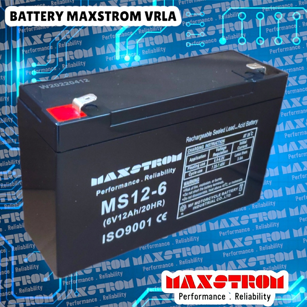 Jual MAXSTROM 6 VOLT 12 AMPER MOTOR MOBIL MAINAN AKI ANAK PMB PLIKO ...