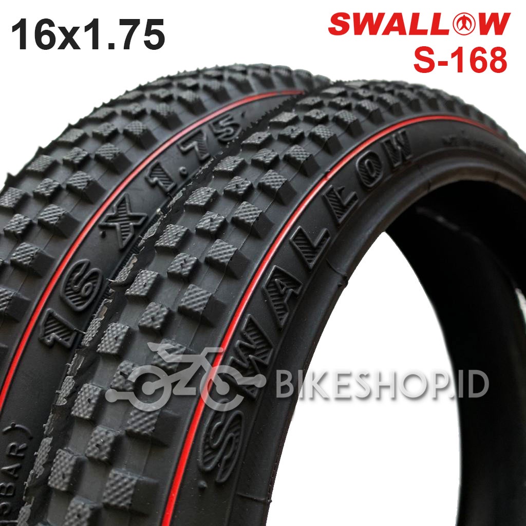 Jual Ban Luar Sepeda SWALLOW 16 x 1.75 List Merah Deli Tire S-168 Lipat/Mini/BMX | High Quality ...
